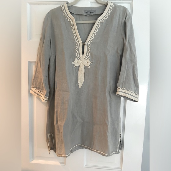 Calypso St. Barth | Tops | Calypso St Barth Linen Embroidered Light ...